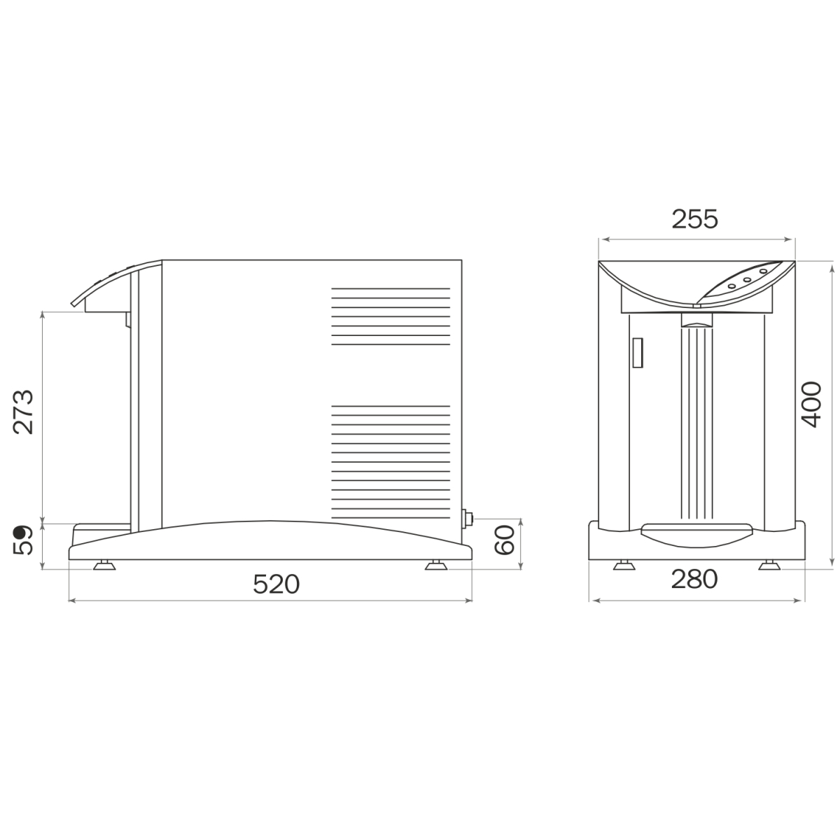 Tafelwassergerät Cosmetal J-Class Top 30 Grey