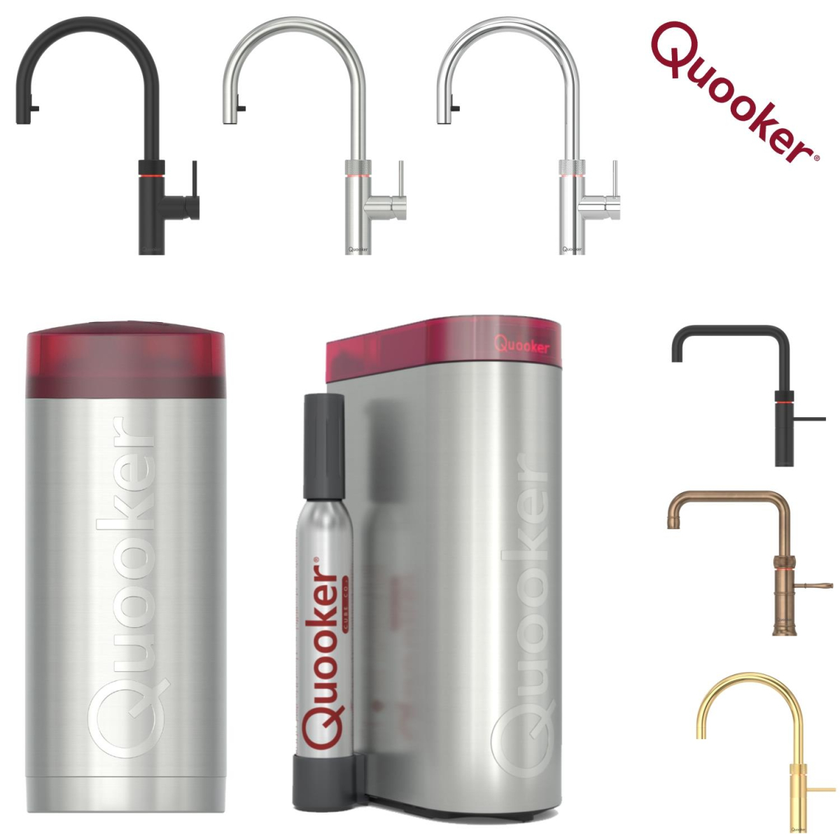 Quooker Wasserhahn COMBI+ plus & CUBE Sprudelwasser