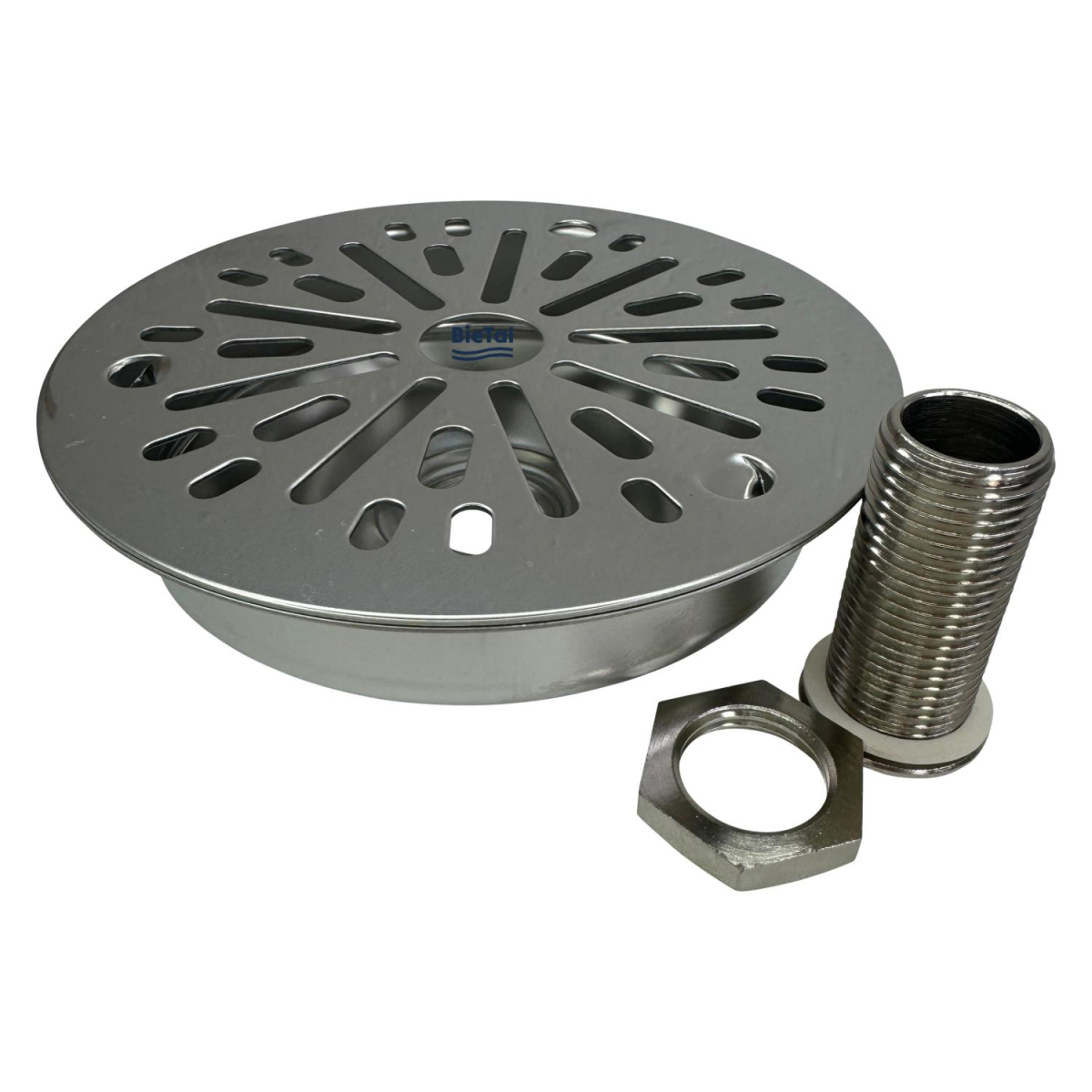 BieTal Tropfschale Tropfblech Tropfkasten Edelstahl rund 13,2cm mit L